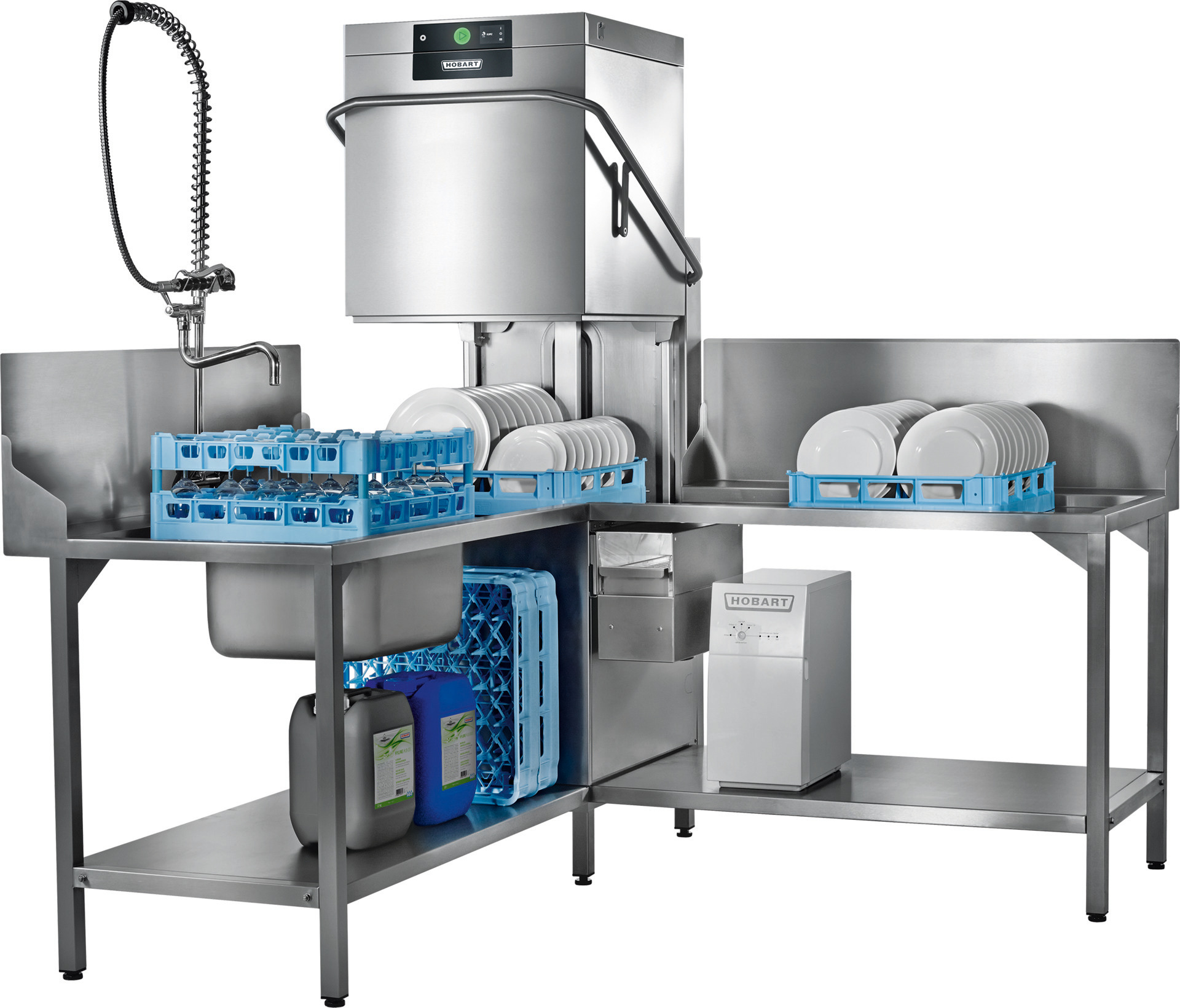 Durchschubspülmaschine PREMAX AUPS-10B mit integrierter Enthärtung 500 ...